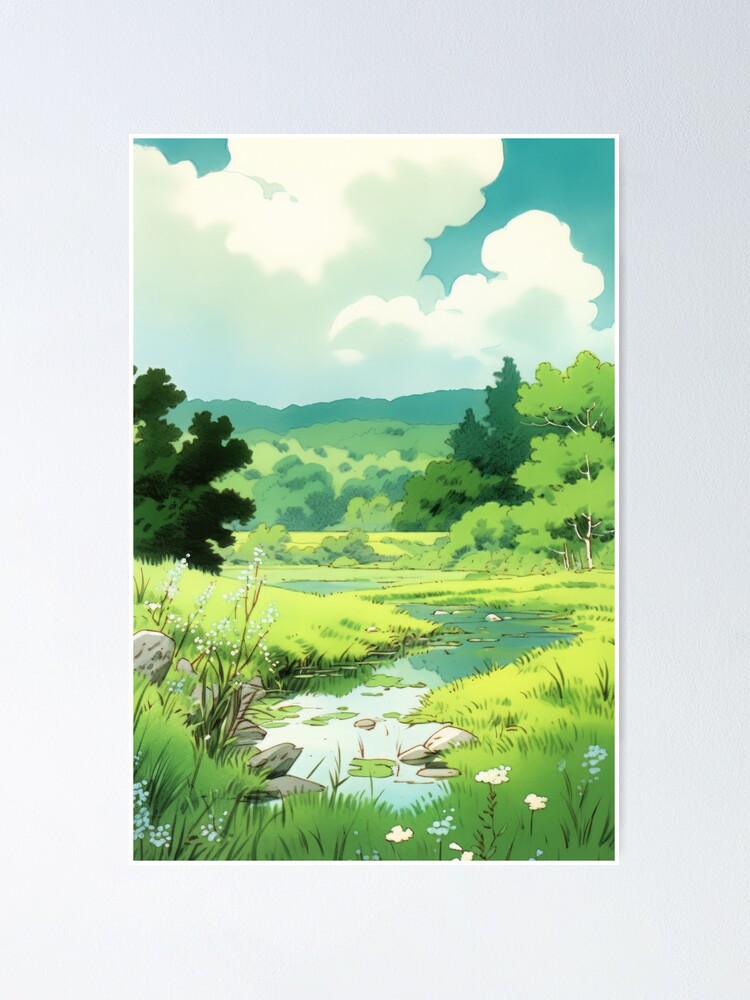 "80s Retro Anime Forest Landscape" Poster for Sale by Animania-AnimeS ...