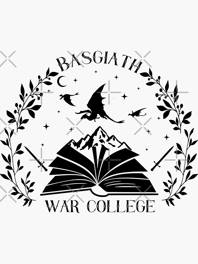 "Basgiath War College -Fourth Wing" Sticker for Sale by Loveofbookshop ...