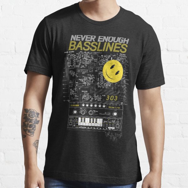 "303 / Never Enough Basslines" T-shirt for Sale by synthshirts ...