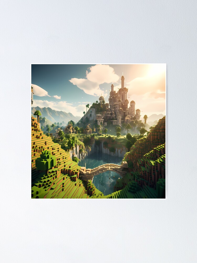 "Minecraft-inspired Poster" Poster for Sale by Digitmania1 | Redbubble