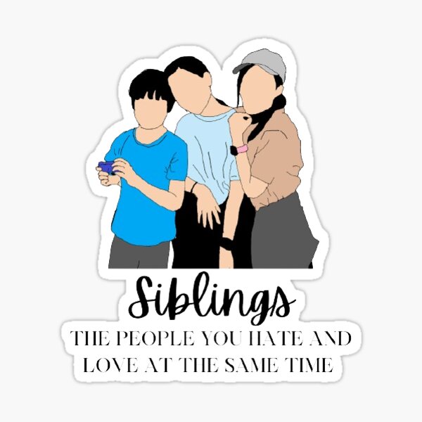 "Siblings" Sticker for Sale by MangoWifi831 | Redbubble