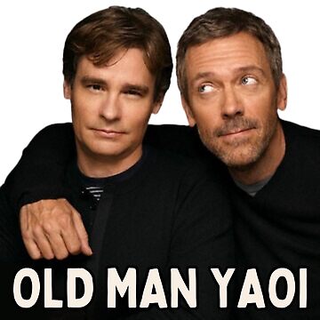 "house x wilson = old man yaoi" Sticker for Sale by careofjacks | Redbubble