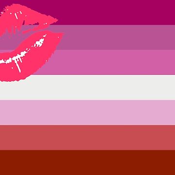 "Lipstick Lesbian LGBT Pride Flag" Sticker for Sale by Martstore ...