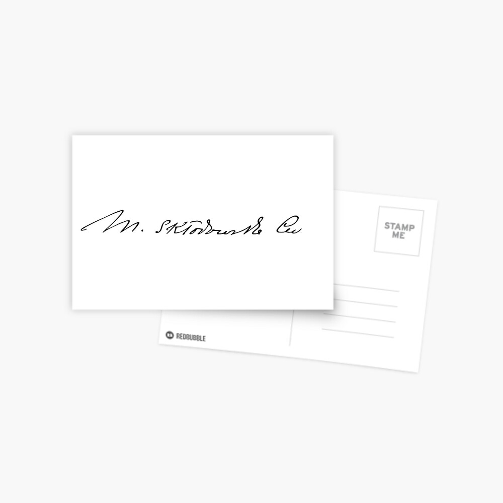 Postal «Firma Marie Curie» de PZAndrews | Redbubble