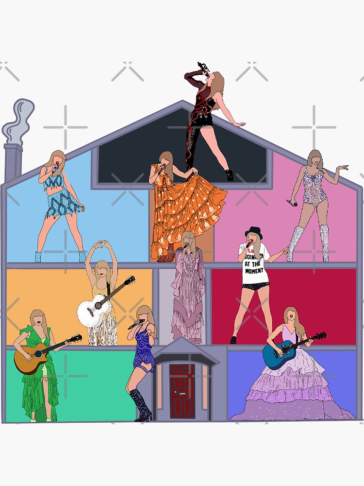 "Taylor Swift Eras Lover House" Sticker for Sale by Drmelliebean ...