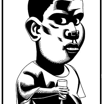 "Caricature of side eye black kid meme" Sticker for Sale by trisfits ...