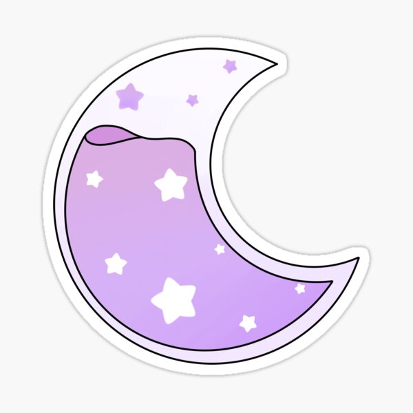 "Purple Moon" Sticker for Sale by ChibiAna | Redbubble