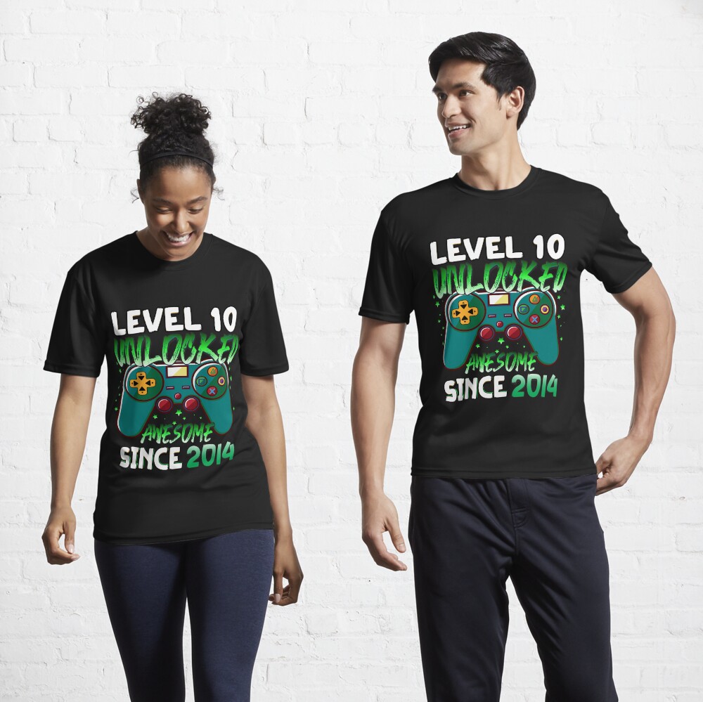 "Level 10 Unlocked Awesome Since 2014 10th Birthday Gaming" Poster for ...
