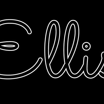"Writing Ellis Name Label (Black)" Sticker for Sale by NormadWorld ...