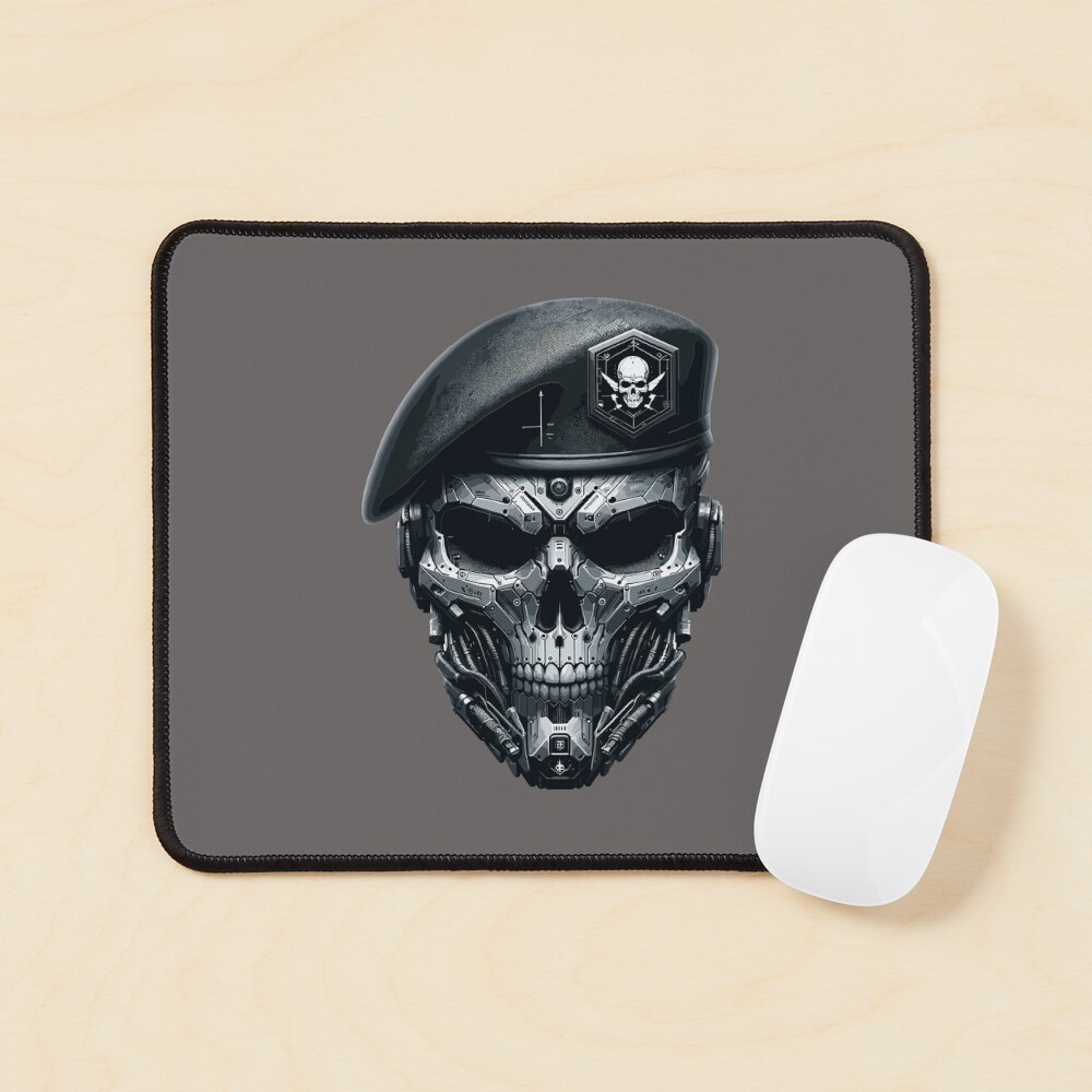 "Advanced Tactical Skull Beret - Military Cybernetic Design" Poster for ...