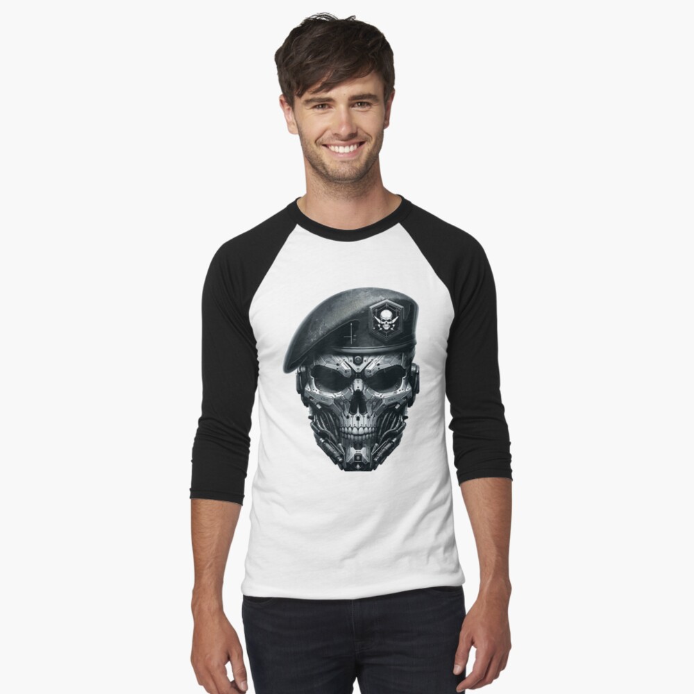 "Advanced Tactical Skull Beret - Military Cybernetic Design" Poster for ...