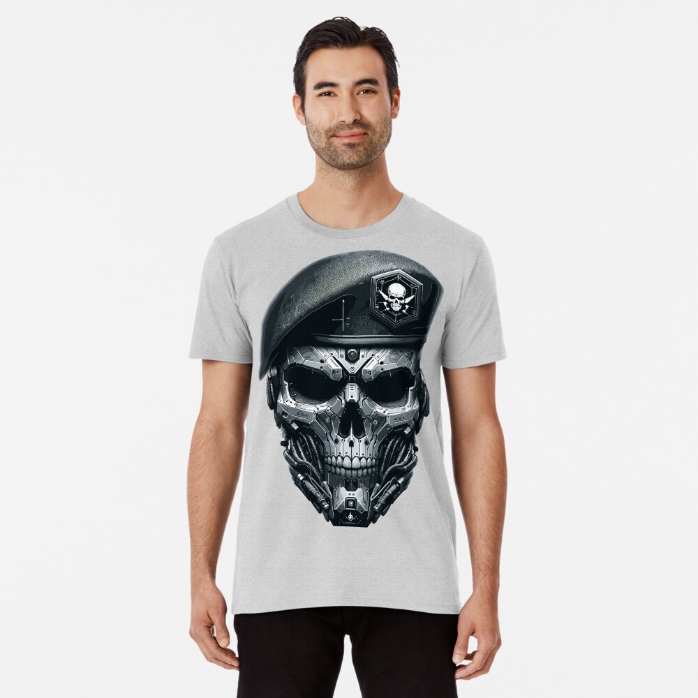 "Advanced Tactical Skull Beret - Military Cybernetic Design" Poster for ...