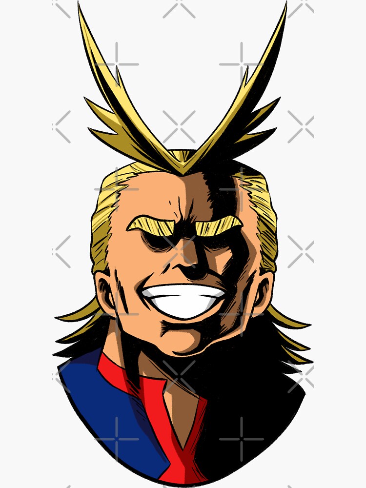 "All might" Sticker for Sale by nailurus | Redbubble