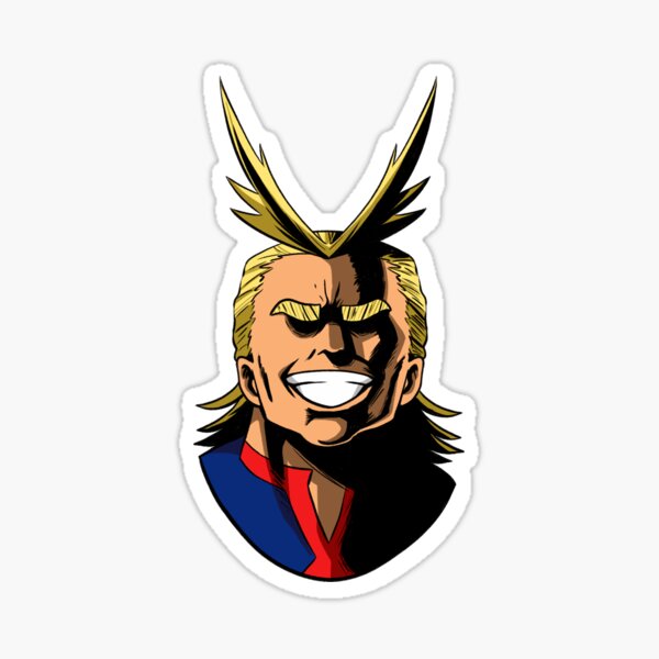 "All might" Sticker for Sale by nailurus | Redbubble
