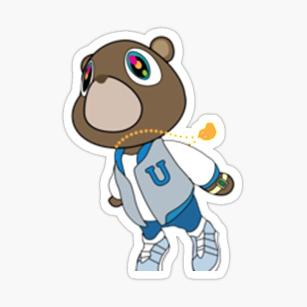 "Kanye West Graduation Bear " Sticker for Sale by TheARTMACHIN | Redbubble