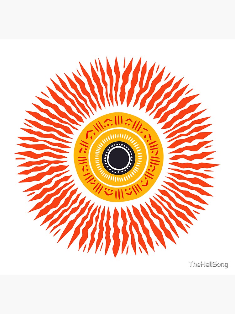 "Australian Aboriginal Sun" Sticker for Sale by TheHellSong | Redbubble