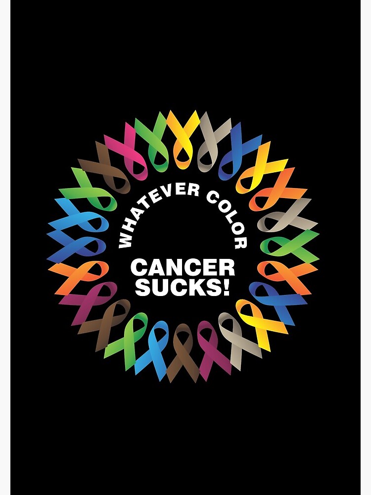 "Whatever Color Cancer Sucks Fight Cancer Ribbons Shirt" Journal for ...
