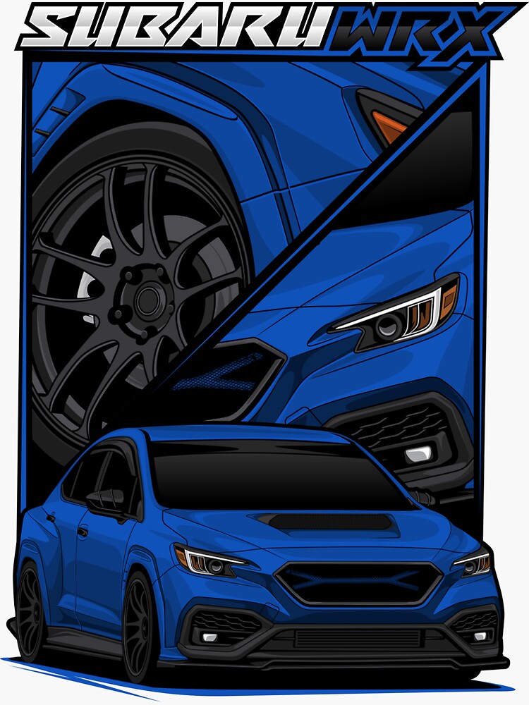 "Sapphire BLUE VB WRX Graphic" Sticker for Sale by RetroWRX | Redbubble
