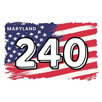 "Maryland Area Code 240" Sticker for Sale by Reagan Towne | Redbubble