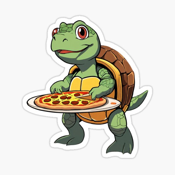 "CUTE TURTLE PIZZA" Sticker for Sale by asbno19 | Redbubble