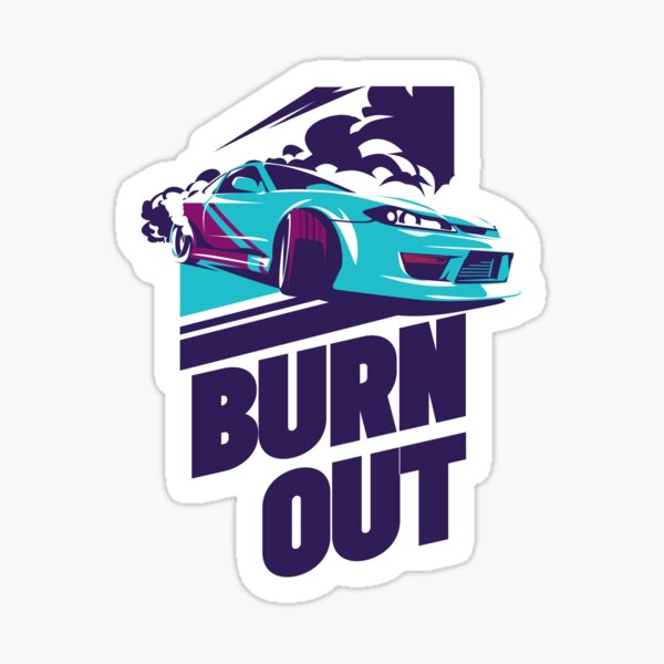 "Drift King - Burn Out" Sticker by KYGSales | Redbubble