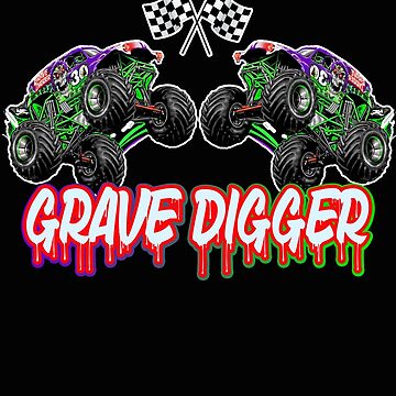 "Grave Digger Fan Art Monster Truck Men Boys & kids Toddler " Sticker ...