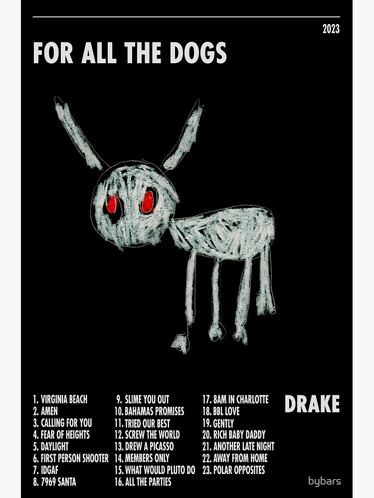"Drake For All The Dogs Cover Art" Poster for Sale by bybars | Redbubble