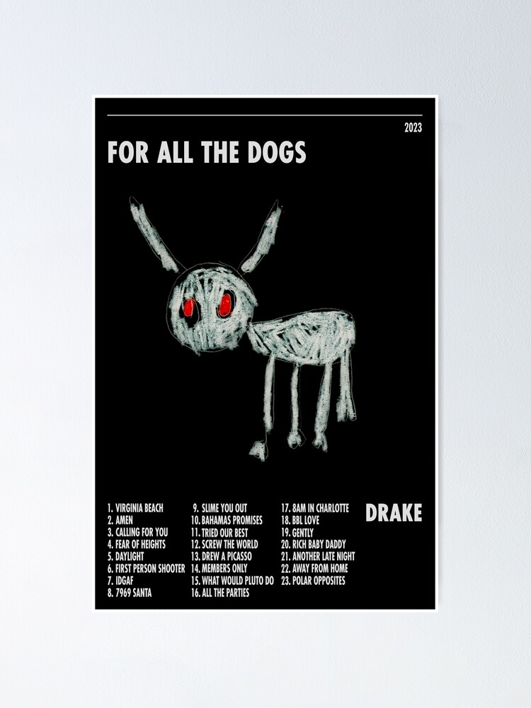 "Drake For All The Dogs Cover Art" Poster for Sale by bybars | Redbubble