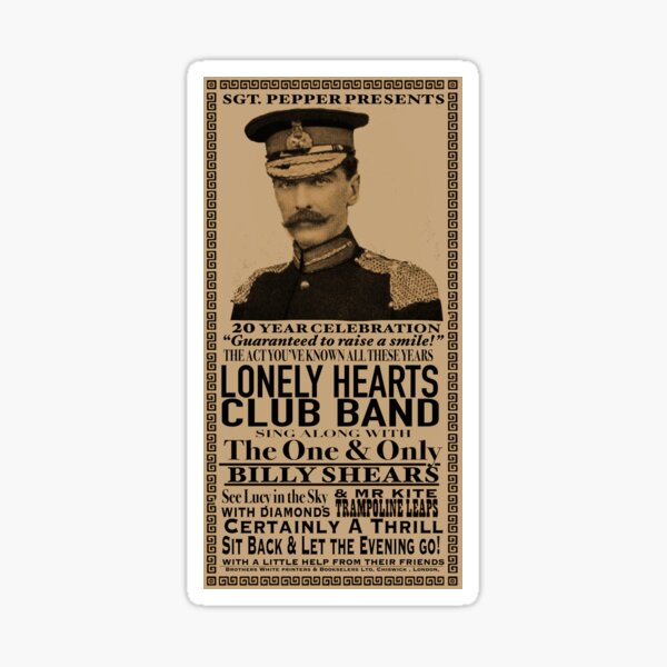 "Vintage Original Sgt. Pepper Presents - Billy Shears & the Lonely ...