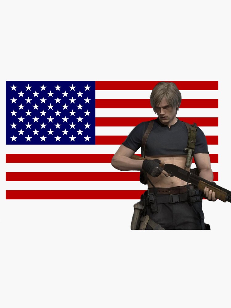 "Leon The Patriot Kennedy" Sticker for Sale by unrealisticmess | Redbubble