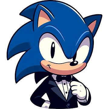 "Sonic the Hedgehog Wearing a Tuxedo" Sticker for Sale by My-Sticker ...