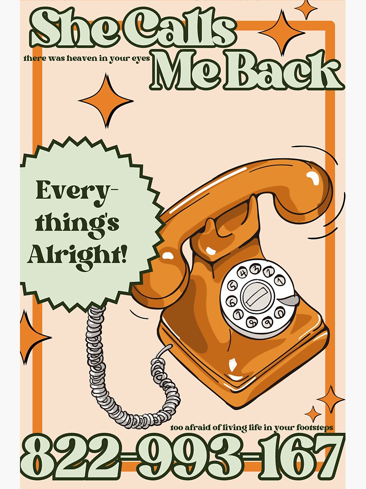 "Noah Kahan: She Calls Me Back" Sticker for Sale by designedbybouts ...