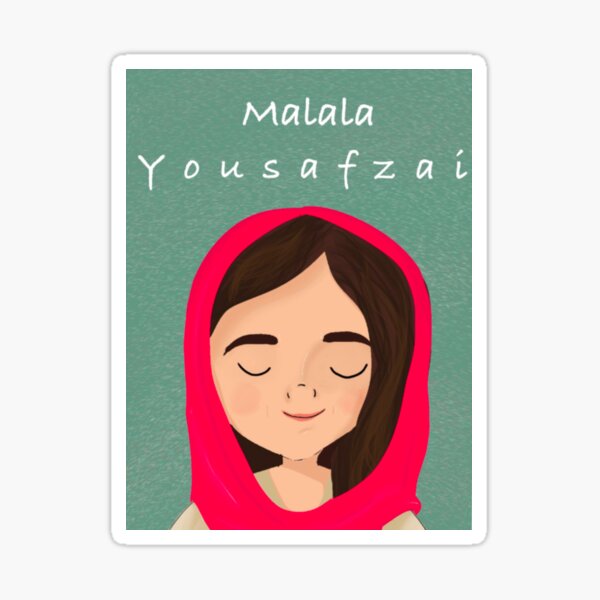 "Malala Yousafzai" Sticker by By-Seillu | Redbubble