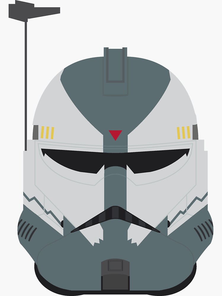 "Commander Wolffe phase 2 head" Sticker by CameronGillum | Redbubble