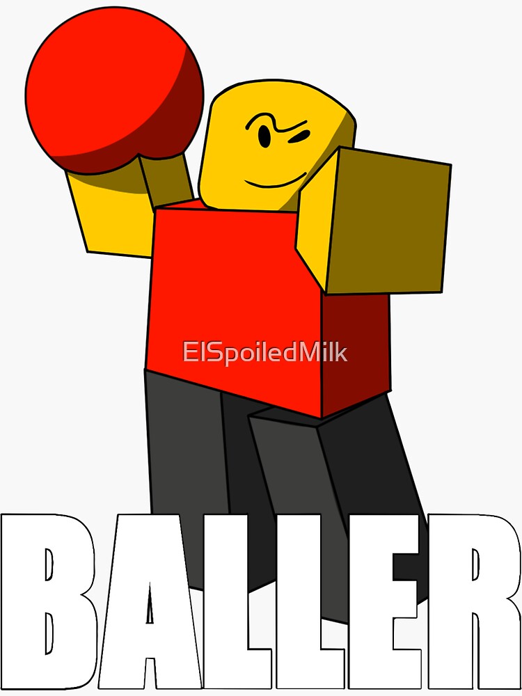 "Roblox BALLER" Sticker for Sale by ElSpoiledMilk | Redbubble