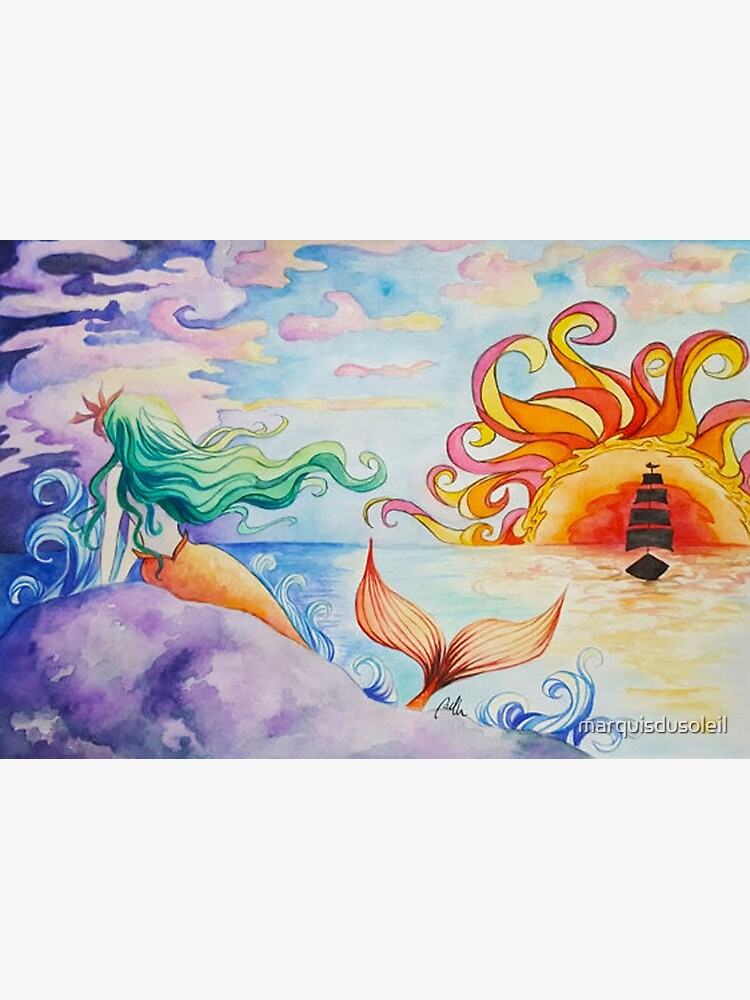 "Mermaid at Sunset" Poster by marquisdusoleil | Redbubble