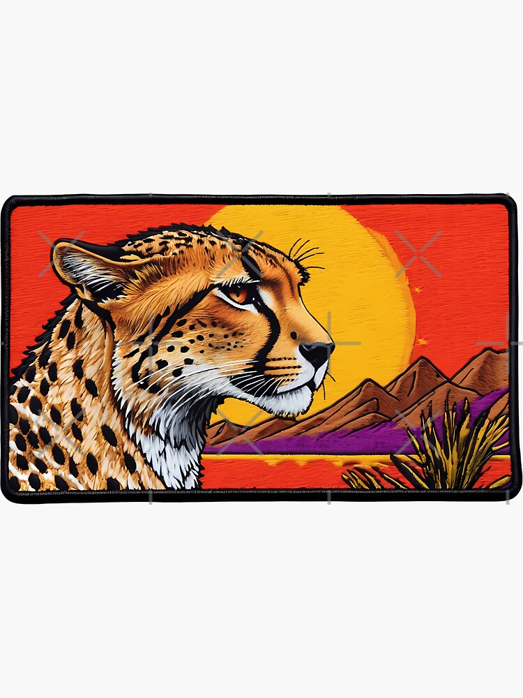 "Cool Iron On Patches Cheetah" Sticker for Sale by saloui | Redbubble