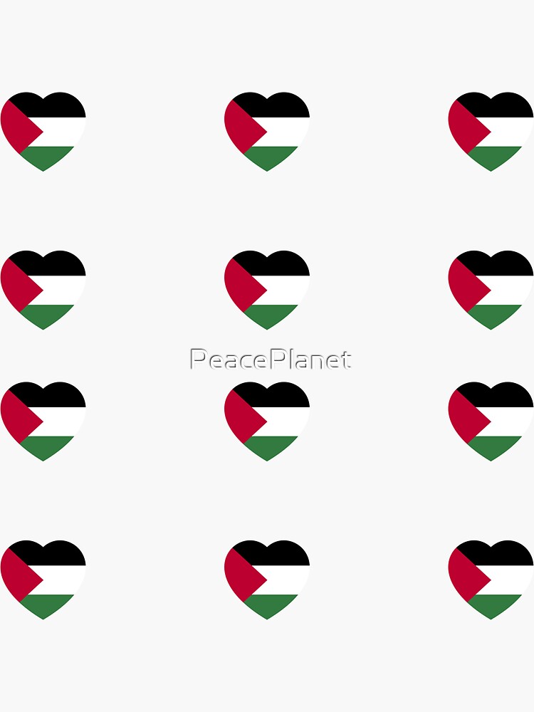 Free Palestine Stickers 18-Pack - Heart Shape Flag Decals For Cars ...