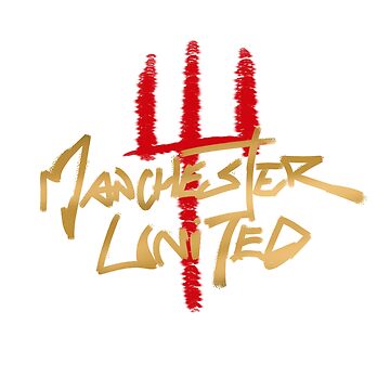 "Manchester United Calligraphy Style wordmark" Sticker for Sale by ...