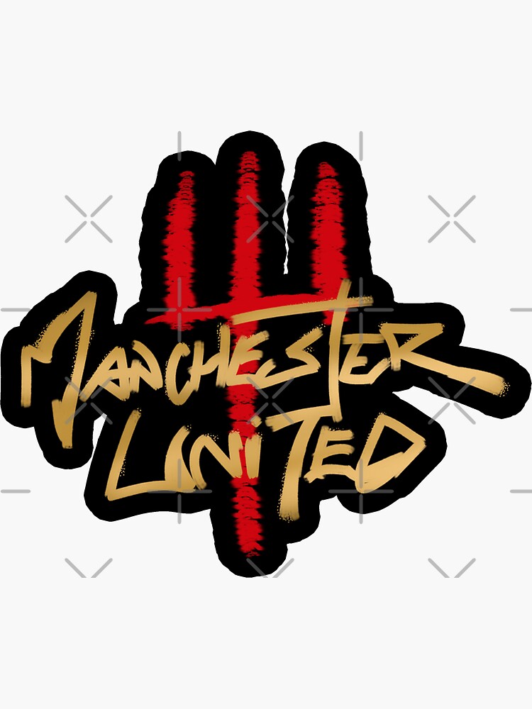 "Manchester United Calligraphy Style wordmark" Sticker for Sale by ...