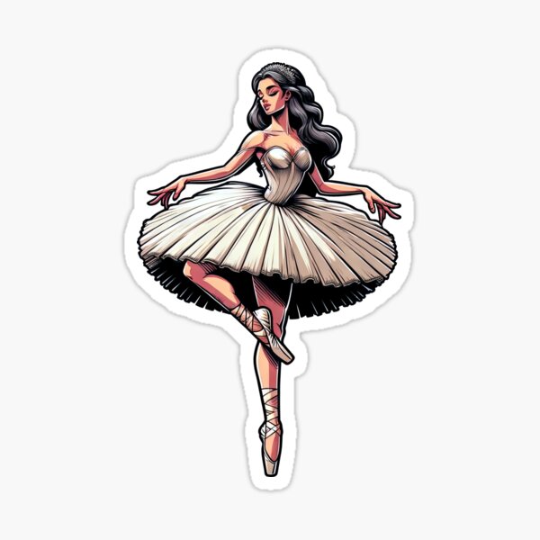 "Elegant Ballet Dancer" Sticker for Sale by psychcyberpunk | Redbubble