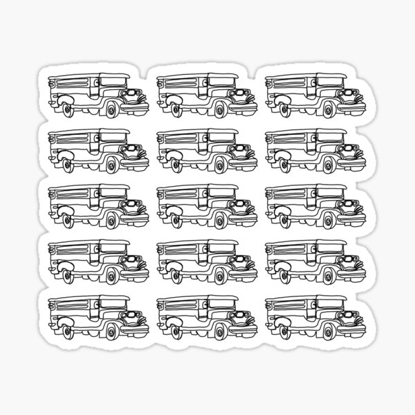"Jeepney Jeepneys" Sticker for Sale by mOchi1mOchi2 | Redbubble