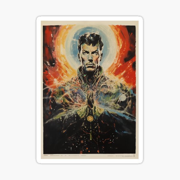 "Doctor Strange Lithography" Sticker for Sale by KellerApparelCo ...