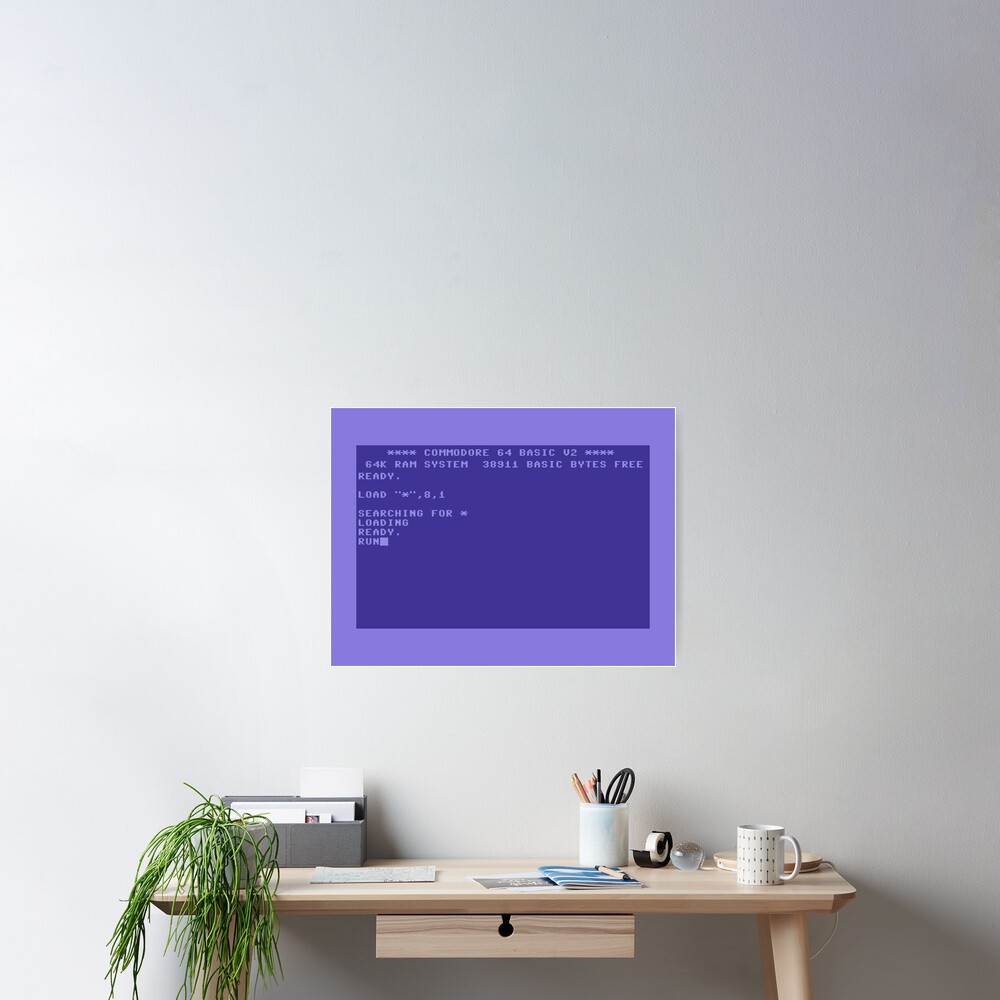 "Commodore 64 Boot Screen - Load a Disk" Poster for Sale by ...
