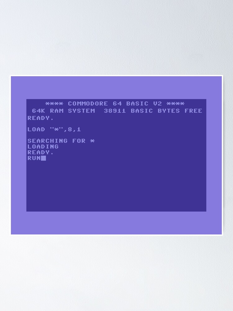 "Commodore 64 Boot Screen - Load a Disk" Poster for Sale by ...