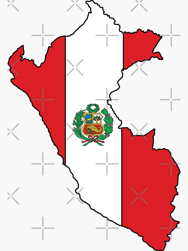 "Peru country shape flag" Sticker for Sale by Rachael Taylor | Redbubble