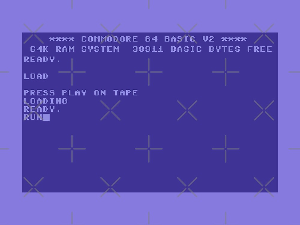 "Commodore 64 Boot Screen - Load a Tape" by Steve Boswell | Redbubble