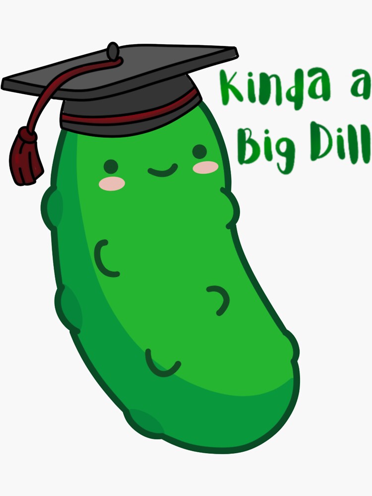 "Graduation Pickle Sticker" Sticker for Sale by coopersArt | Redbubble