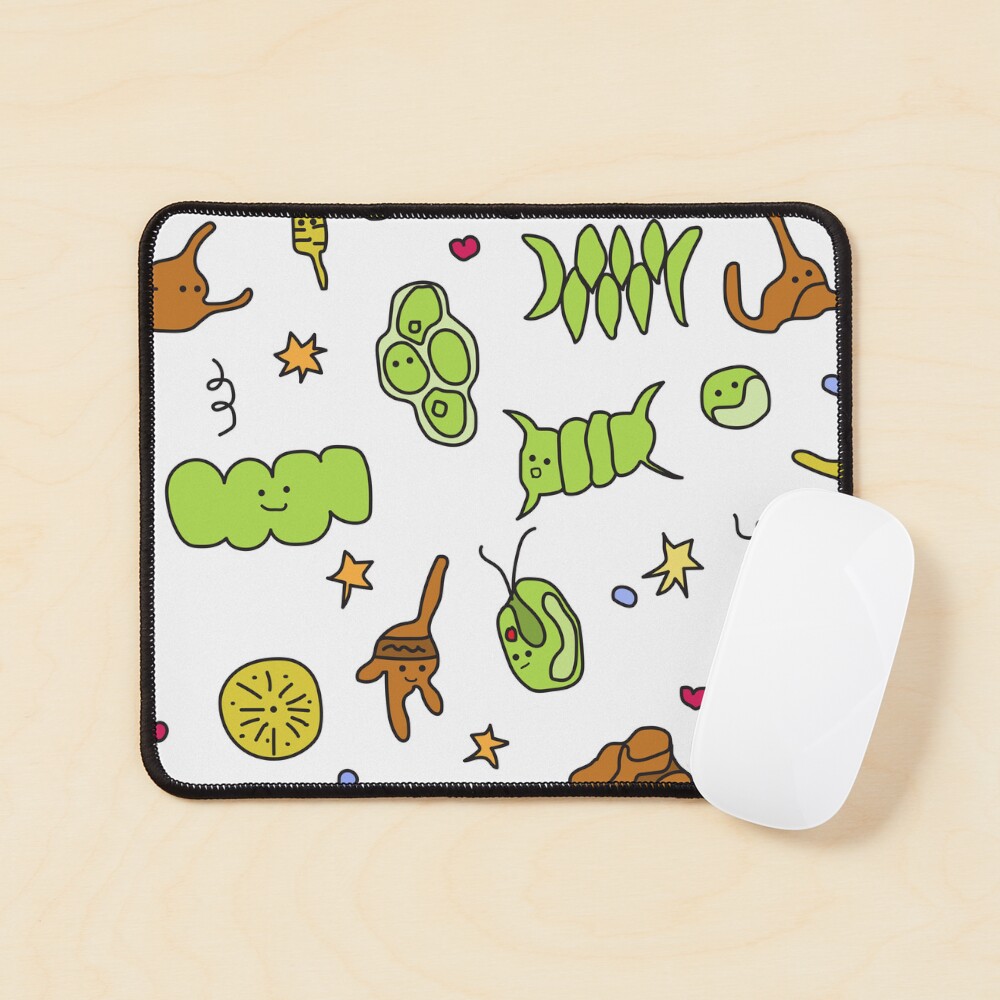 "Microalgae and cyanobacteria cartoon doodle, Cute Algae and Plankton ...