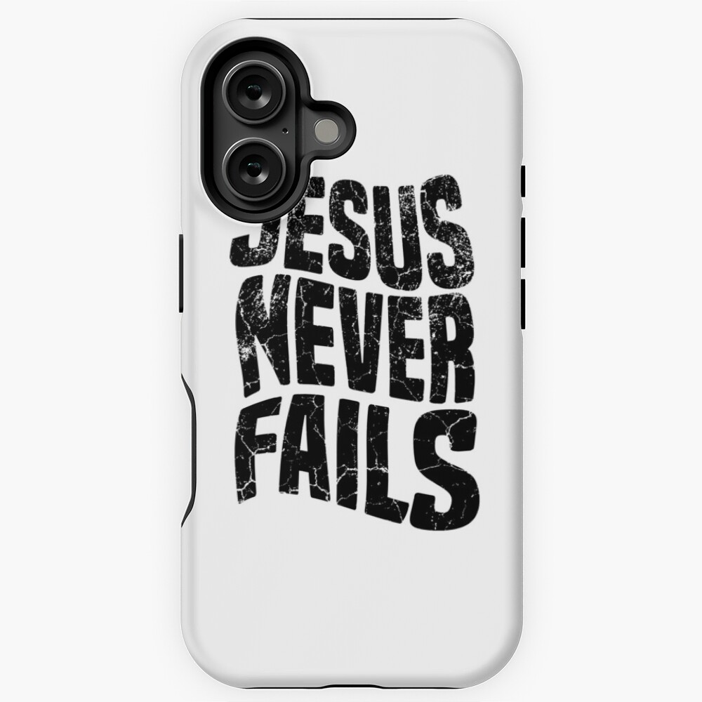 "Jesus Never Fails" Sticker for Sale by FAITHandPEACE | Redbubble